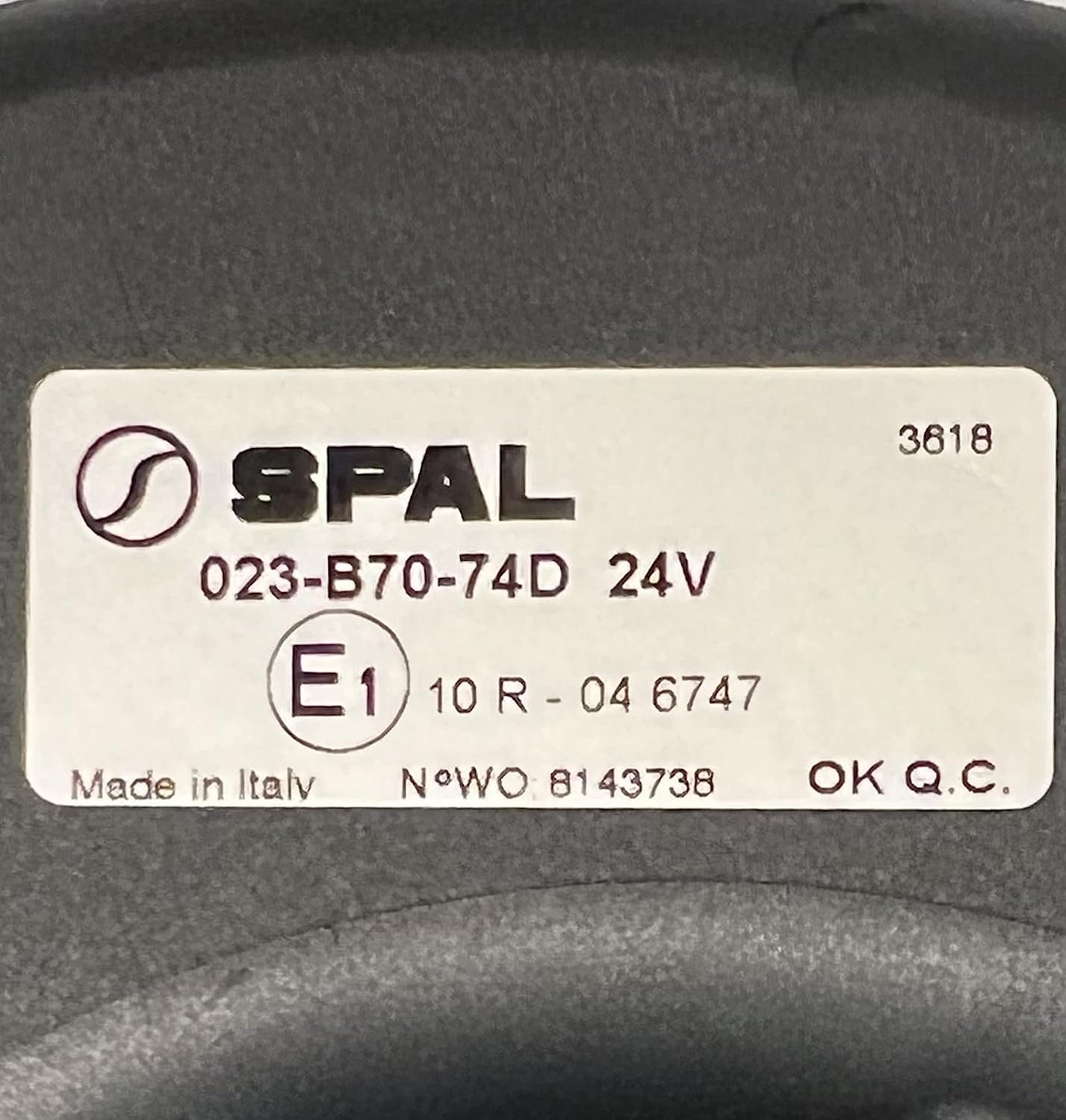 SPAL 30003545 24 Volt Single Wheel Blower 023-B70-74D 24V 580 cfm — EDS ...